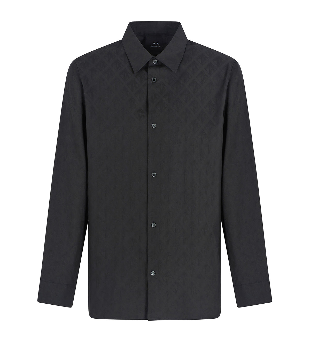 Armani Exchange Regular Fit Cotton Shirt with Allover Logo Jet Set ...