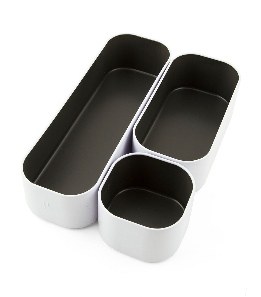 MakeRoom Stacking Bin 2 Inch Set of 3 Gray | Rustan's