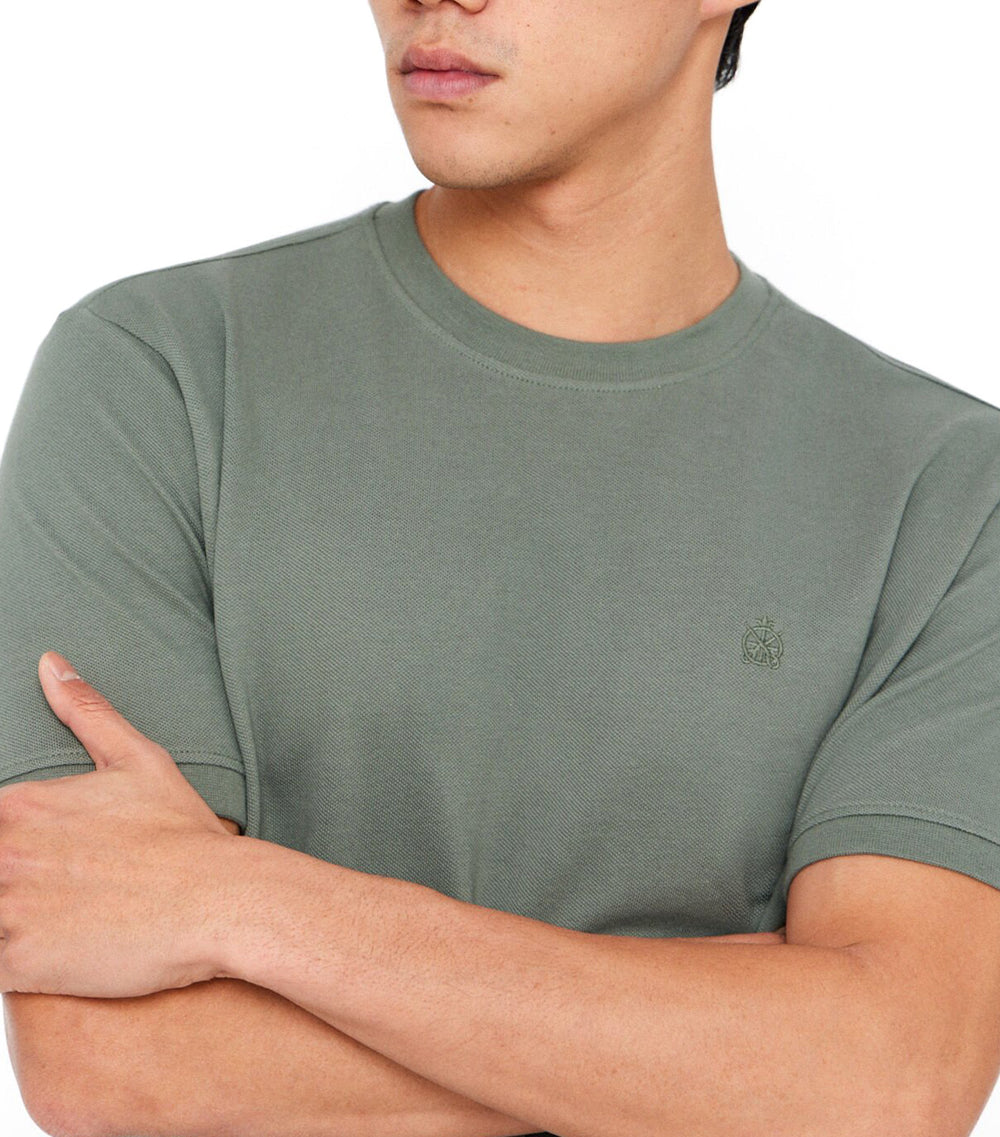 Cortefiel Basic Piqué T-shirt Dark Gray | Rustan's