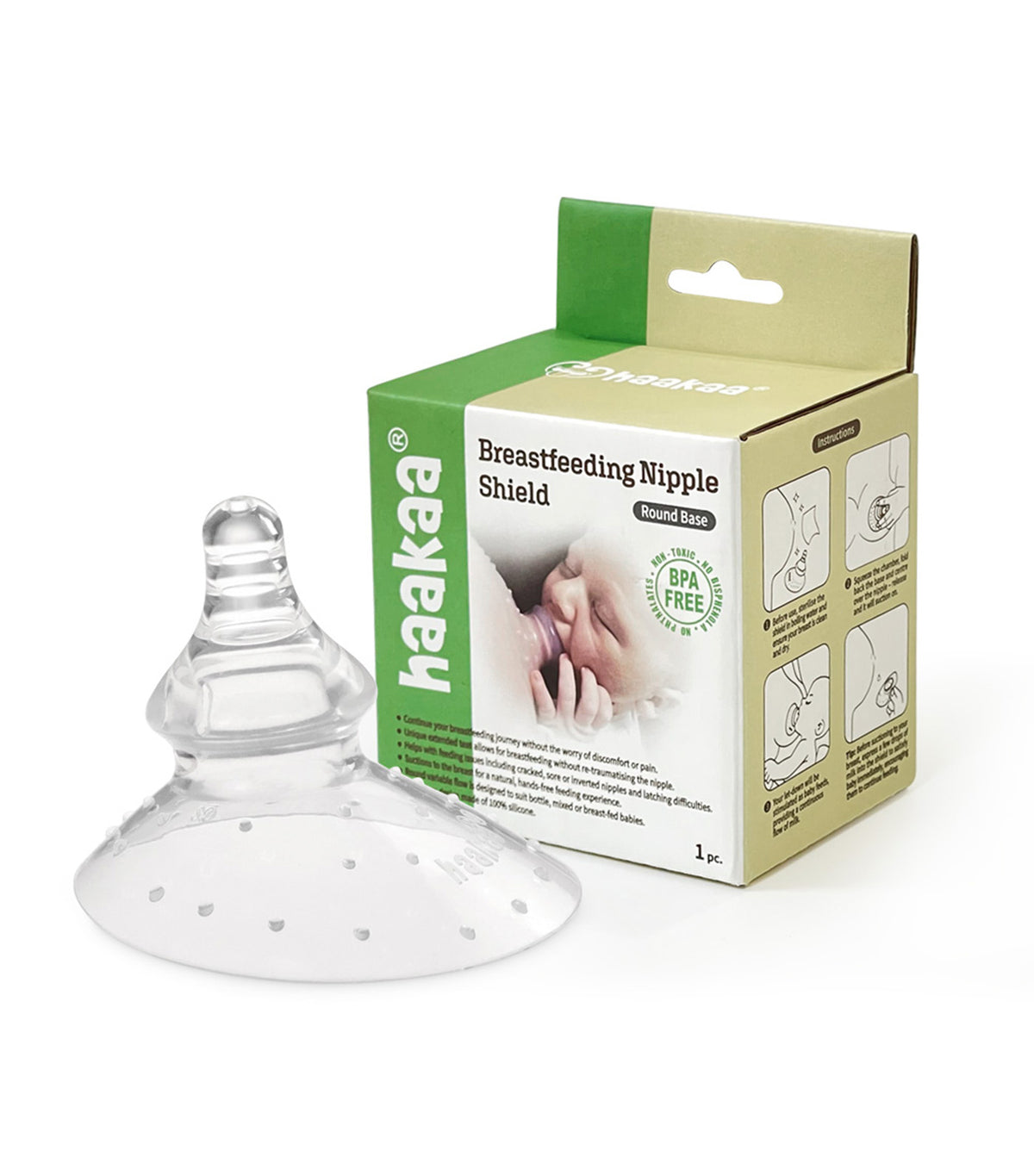Haakaa Silicone Breastfeeding Nipple Shield 1pk | Rustan's