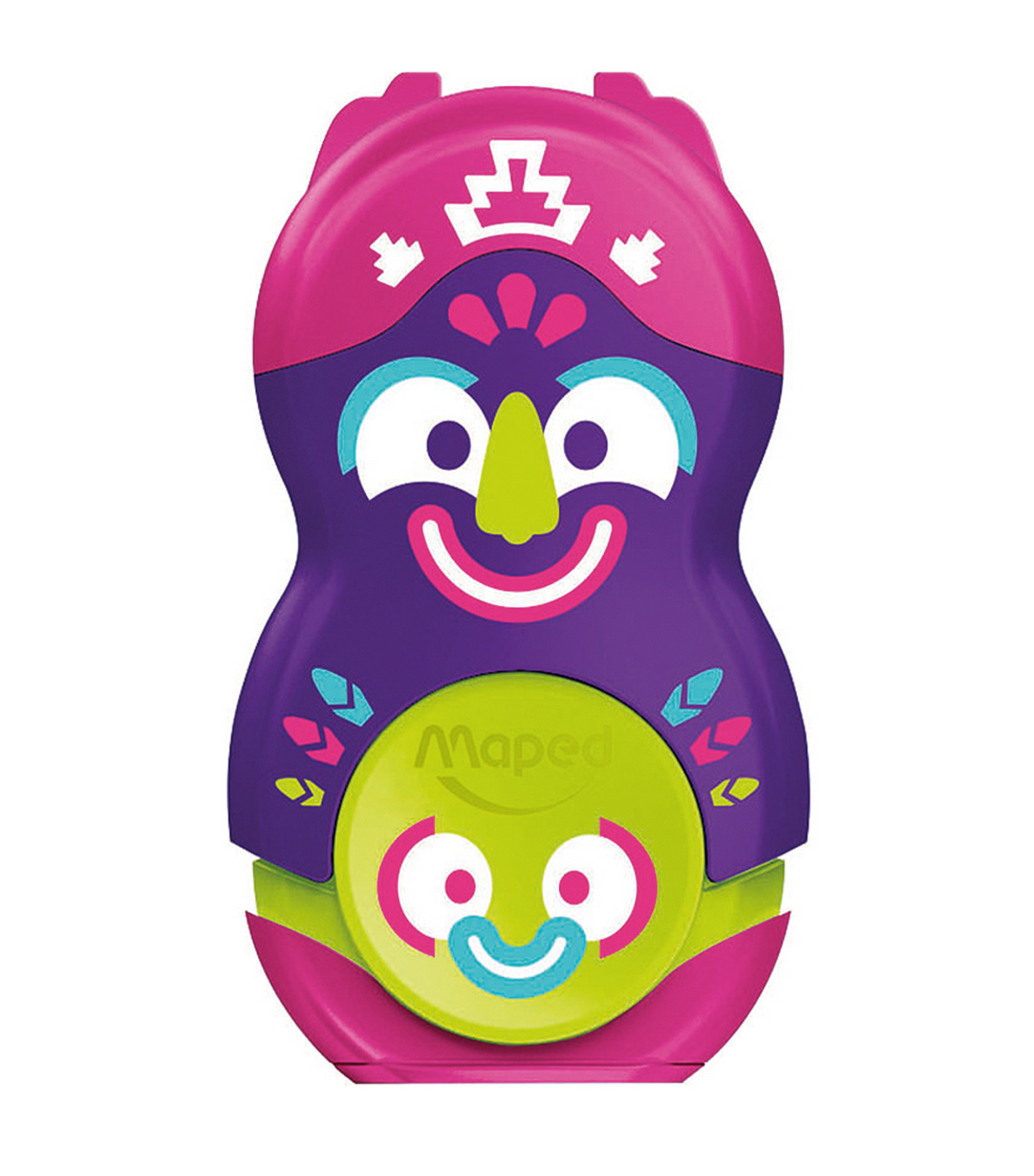 Maped Loopy Duo Sharpener + Eraser Fancy | Rustan's