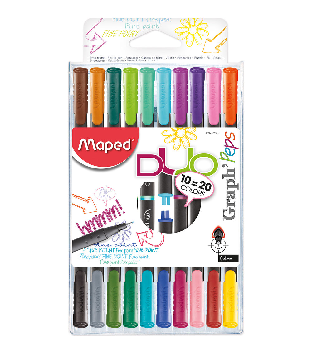 Maped Graph'Peps Duo Drawing Pen 0.4mm - 10-Pack | Rustan's