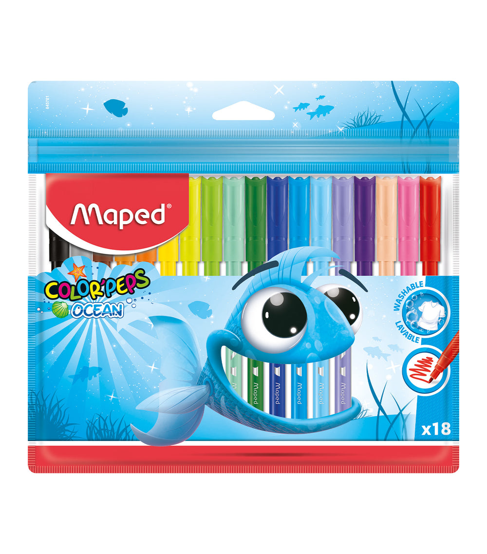 Maped Color’Peps Ocean Pulse Felt Pens x 18 | Rustan's