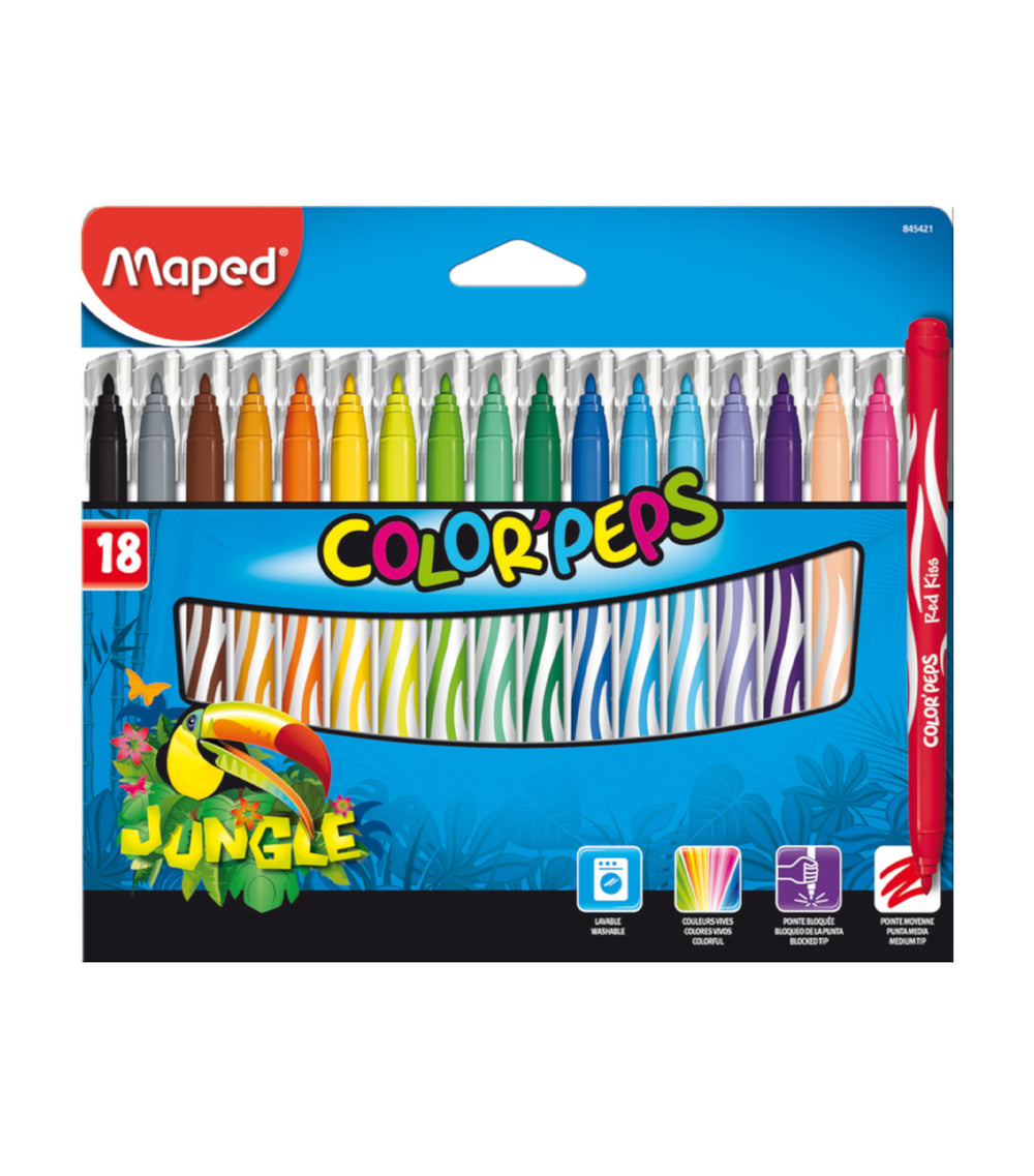 Maped Color'Peps Jungle Felt Tip Pens x 18 | Rustan's