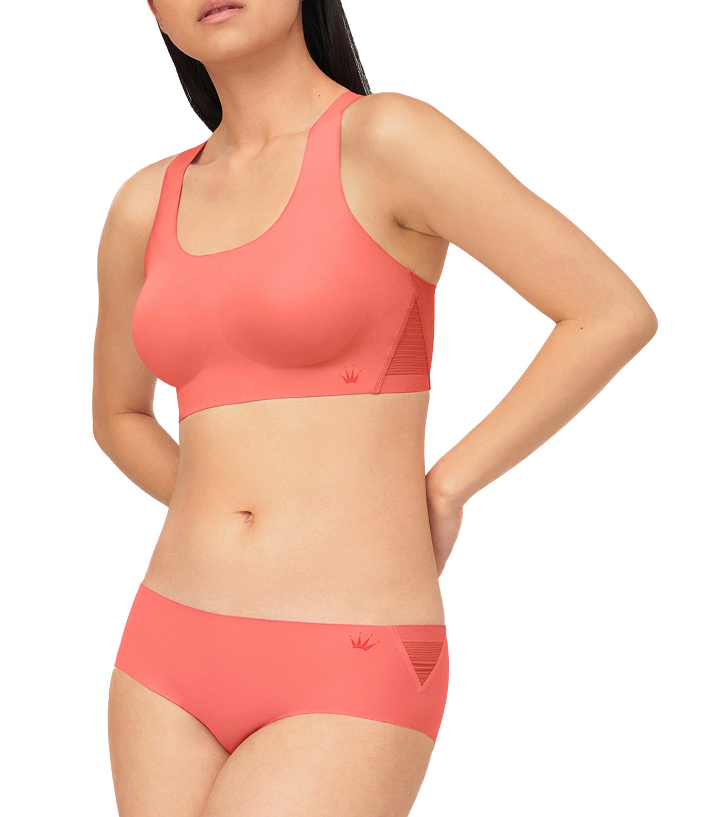 Triumph Flex Smart Non-Wired Padded Pull On Bra Sugar Coral Triumph Flex Smart Non-Wired Padded Pull On Bra Sugar Coral