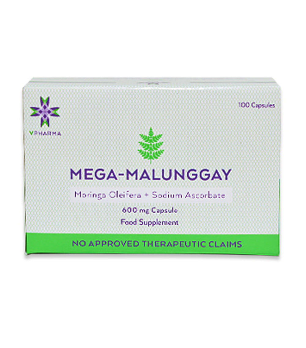 VPharma Mega-Malunggay Food Supplement 600mg - 100 Capsules | Rustan's
