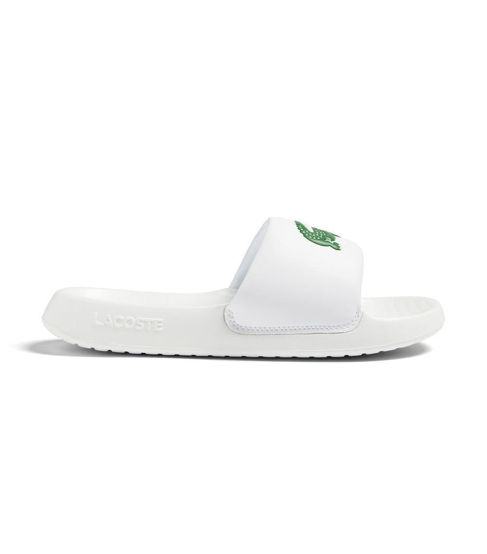 Lacoste Men's Lacoste Croco 1.0 Synthetic Slides White/Green | Rustan's