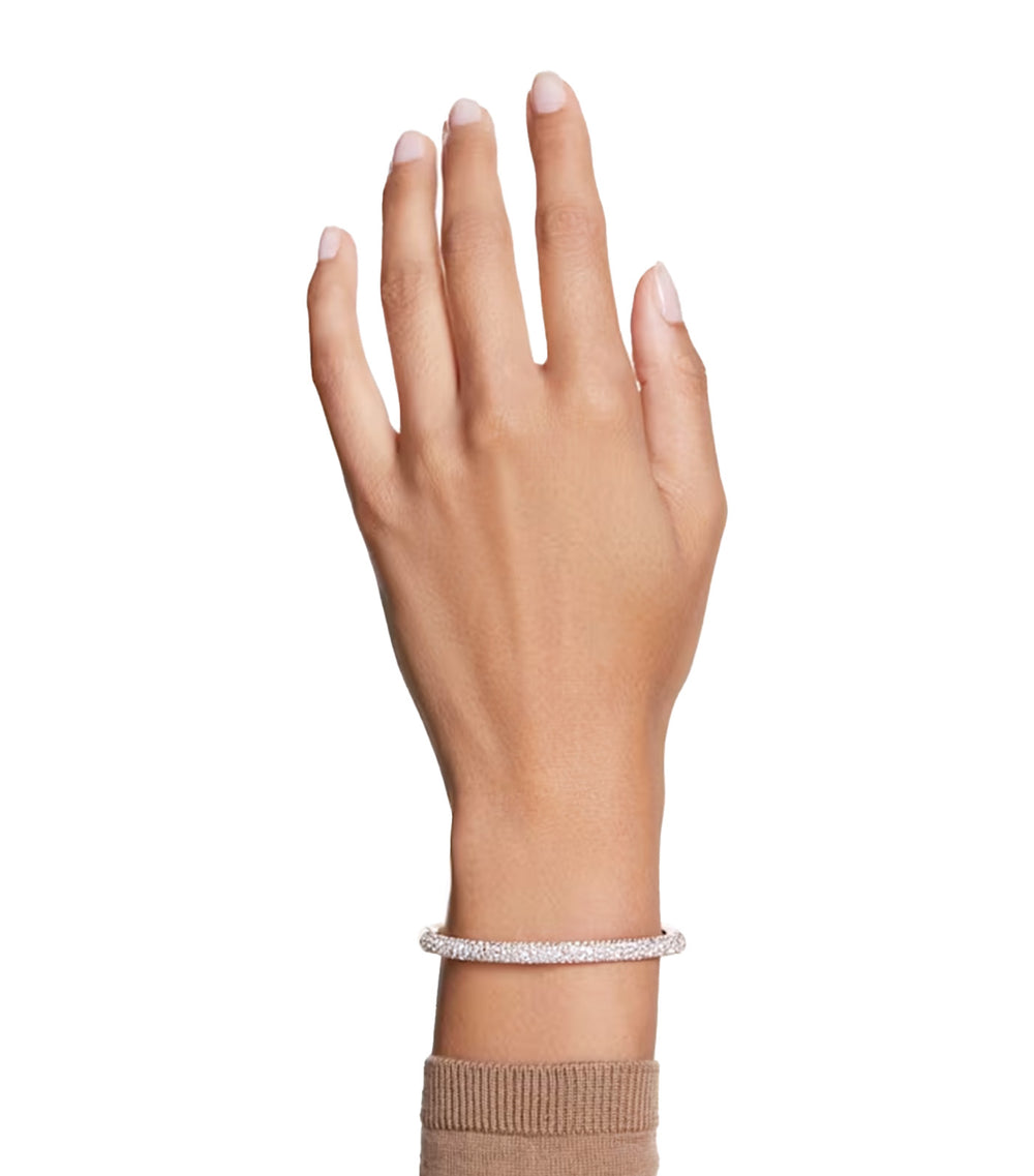 Swarovski Meteora Bangle Snow Pavé White Rose Gold-Tone Plated | Rustan's