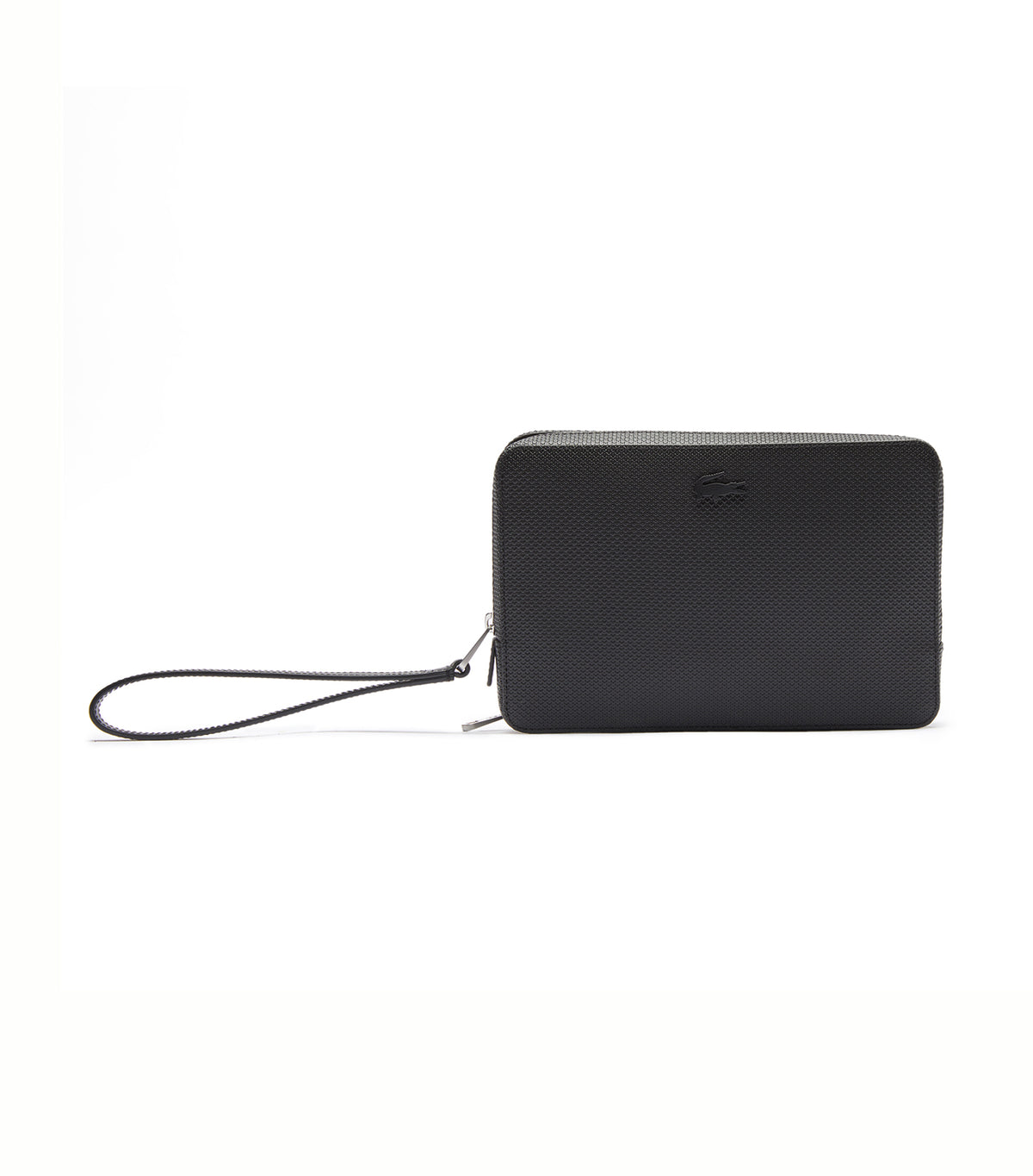 Lacoste Men's Chantaco Leather Toiletry Kit With Wrist Strap Noir ...