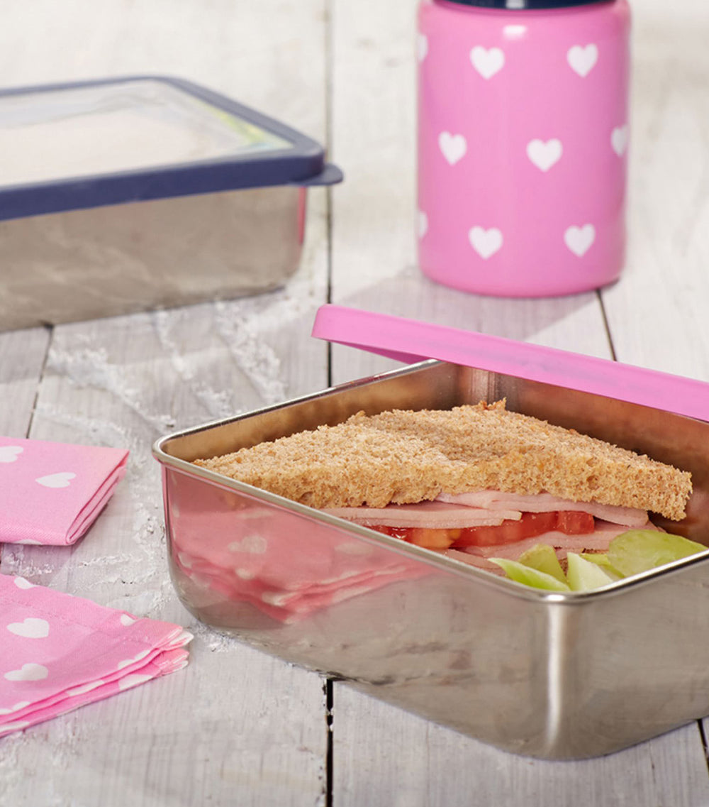 Pottery Barn Kids Spencer Stainless Sandwich Food Container Light Pink ...