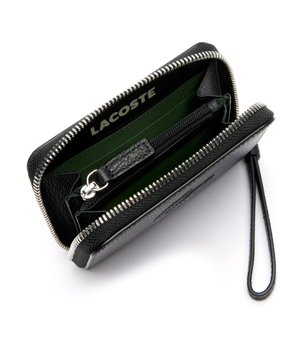 Lacoste Mini City Court Grain Leather Coin Purse Noir | Rustan's