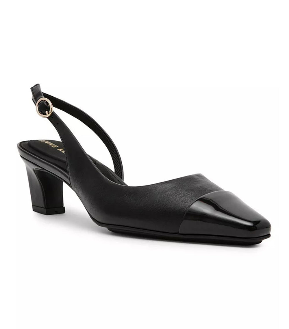 Anne Klein Women's Sama Cap Toe Slingback Dress Pumps Black | Rustan's