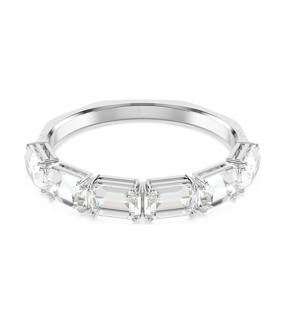 Swarovski Millenia Bangle S Octagon Cut, White, Rhodium Plated White ...