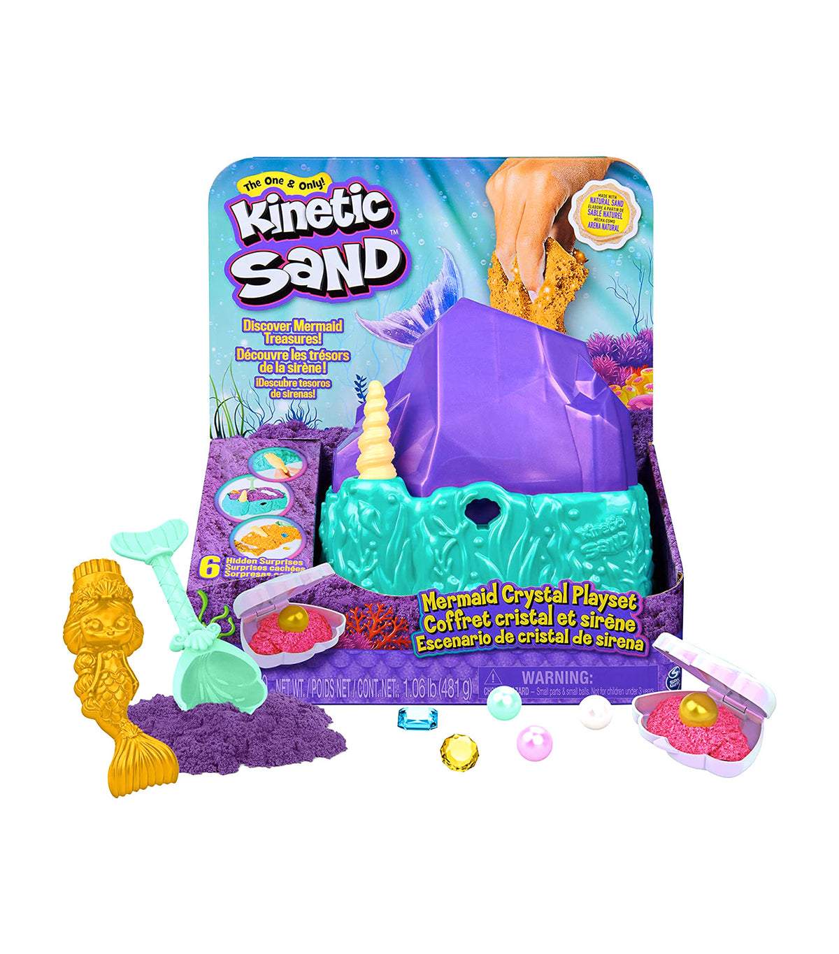 Kinetic Sand Mermaid Crystal Playset