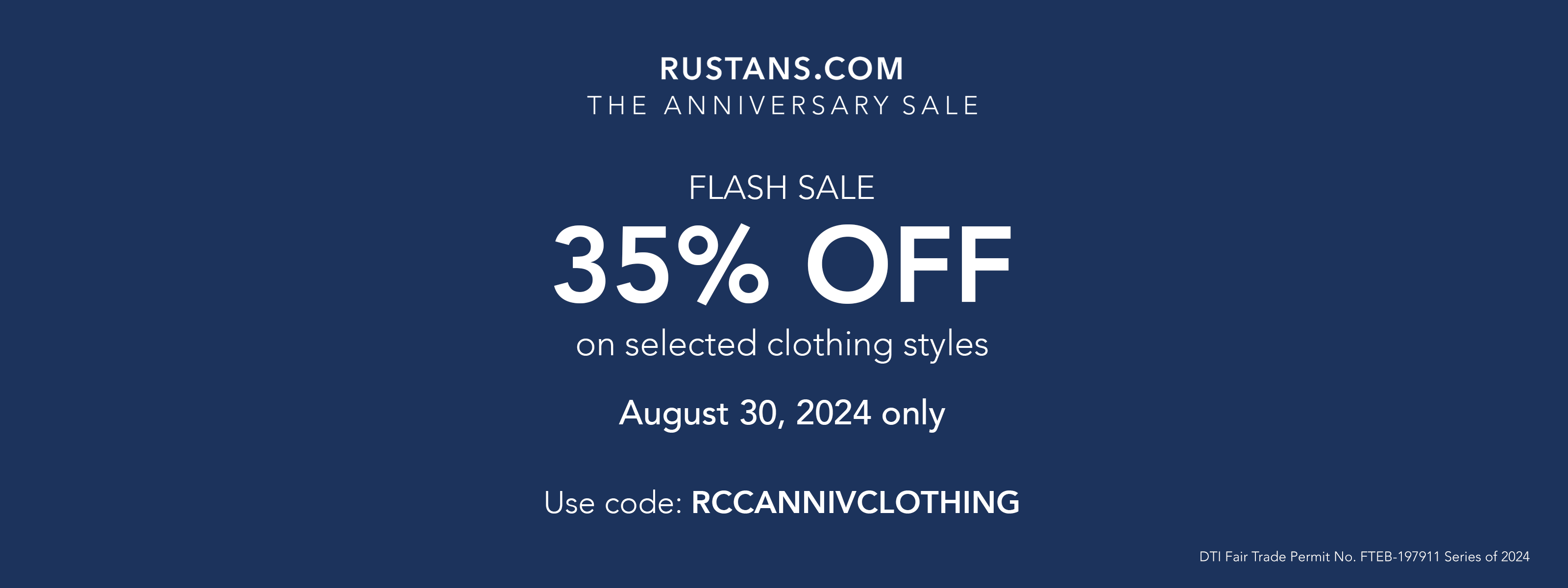 Rustans.com Anniversary 2024 Flash Sale: Clothing | Rustan's