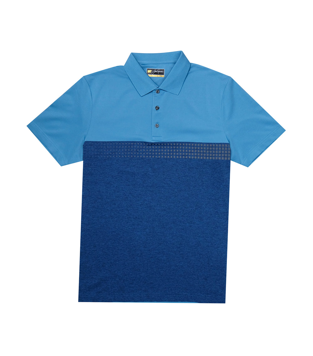 Jack Nicklaus Ombre Chest Stripe Polo Tucker Blue
