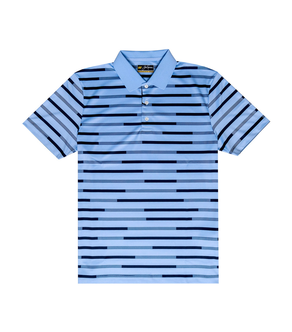 Jack Nicklaus Broken Stripe Polo Blue Robin | Rustan's