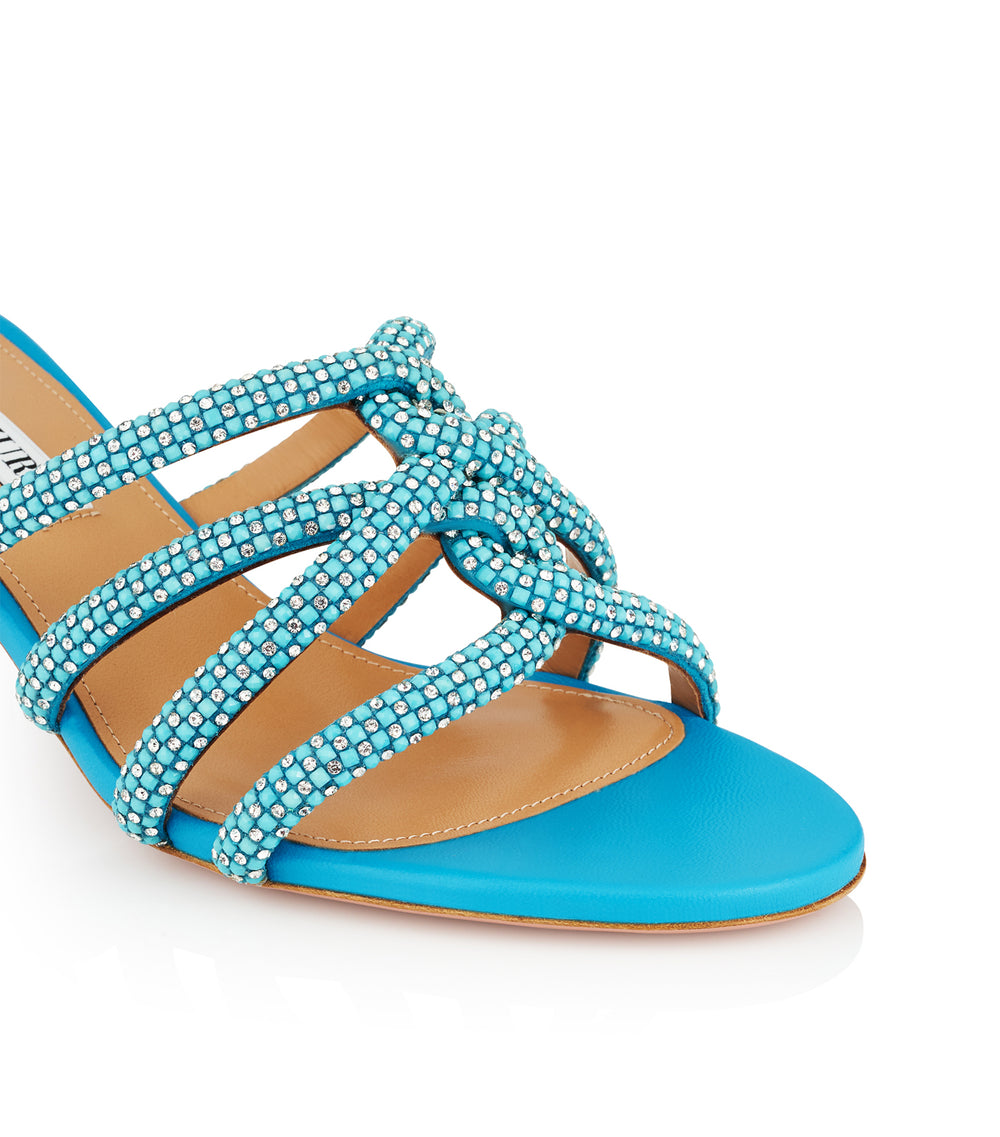 Aquazzura Moondust Color Sandal 50 Ibiza Blue