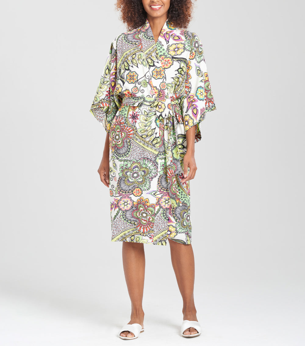 Natori Peizuri Robe Champagne Multi
