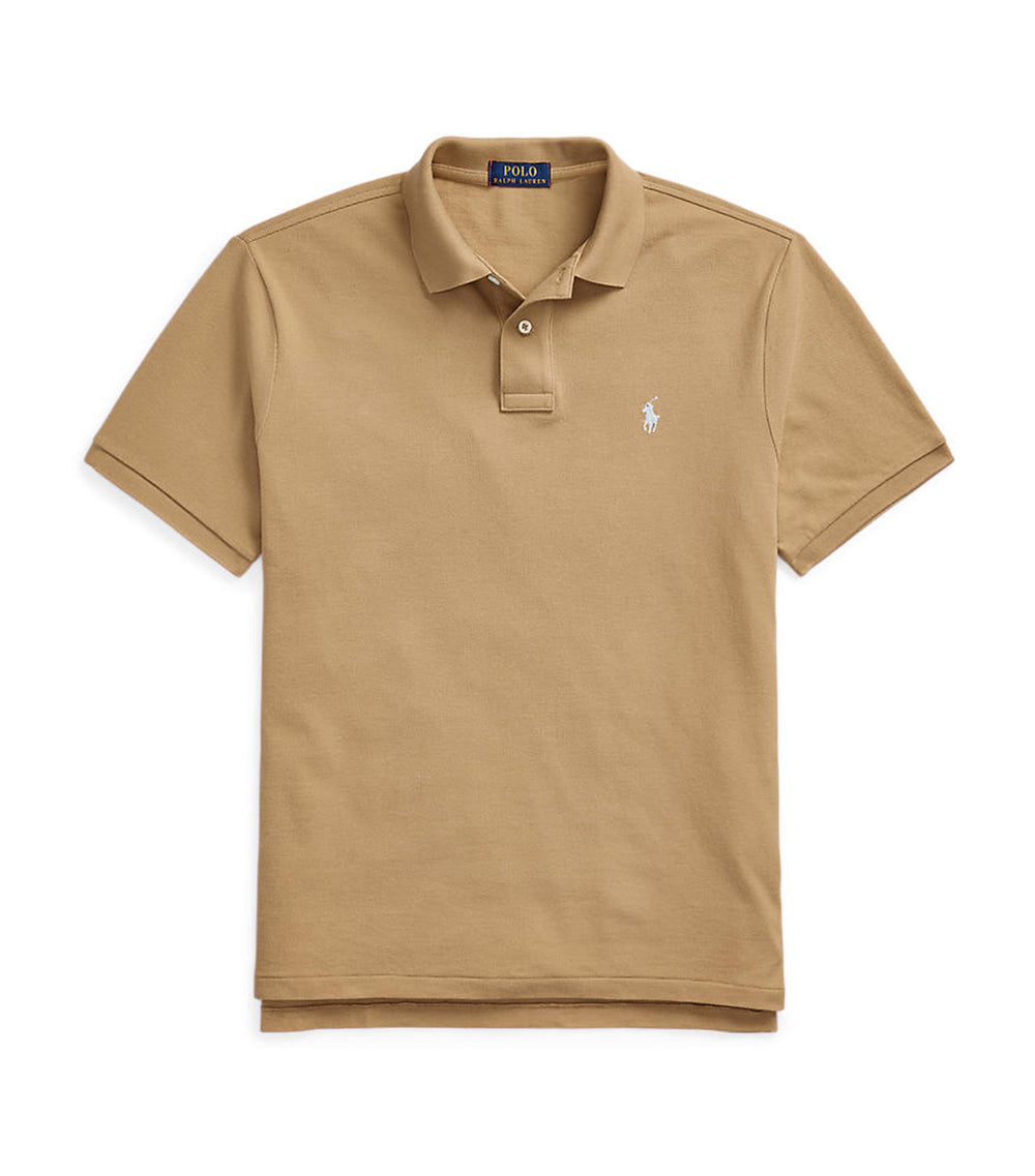 Polo Ralph Lauren Men's Custom Slim Fit Mesh Polo Shirt Cafe Tan | Rustan's