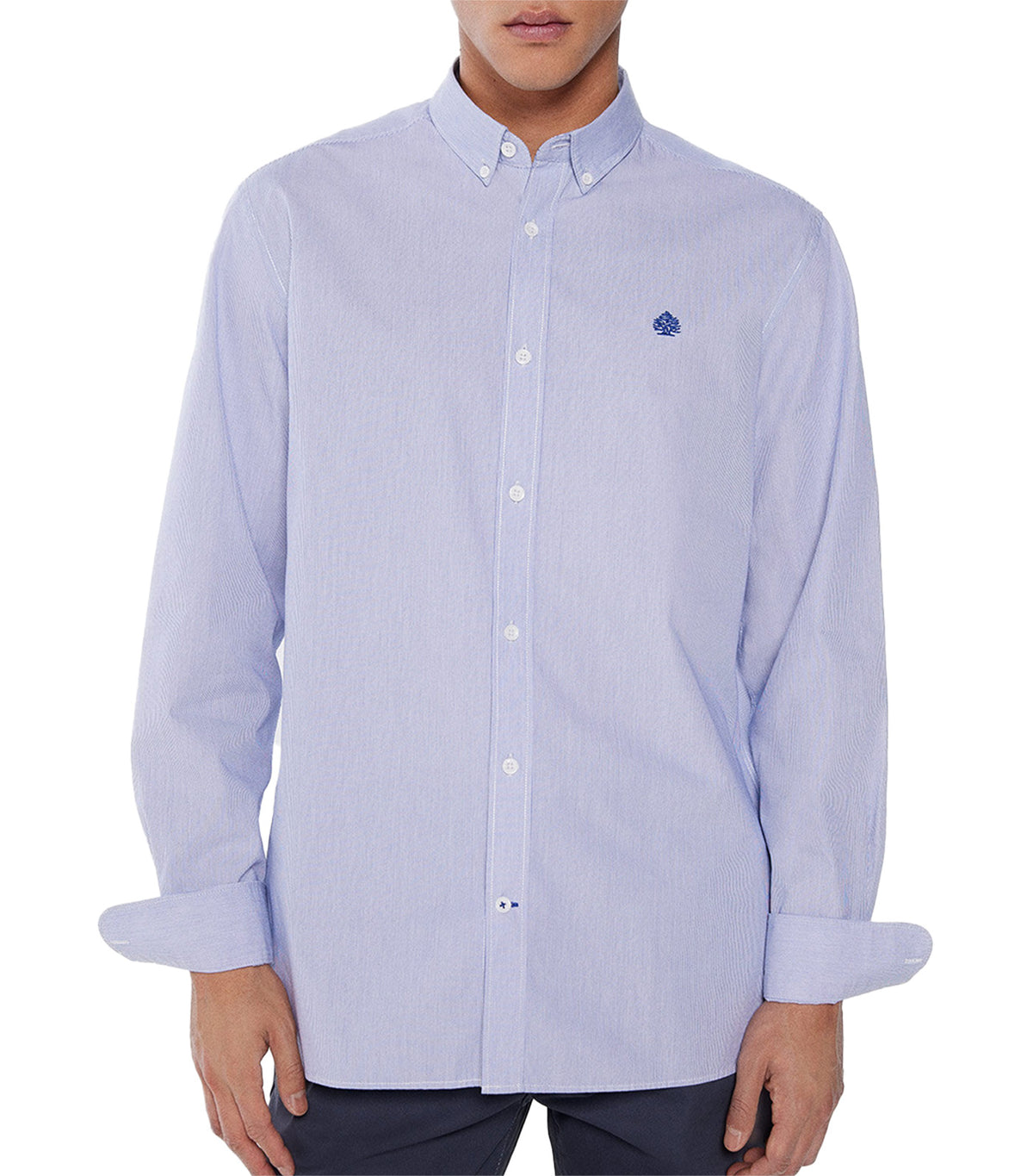 Springfield Washed Striped Polo Shirt Dark Blue | Rustan's