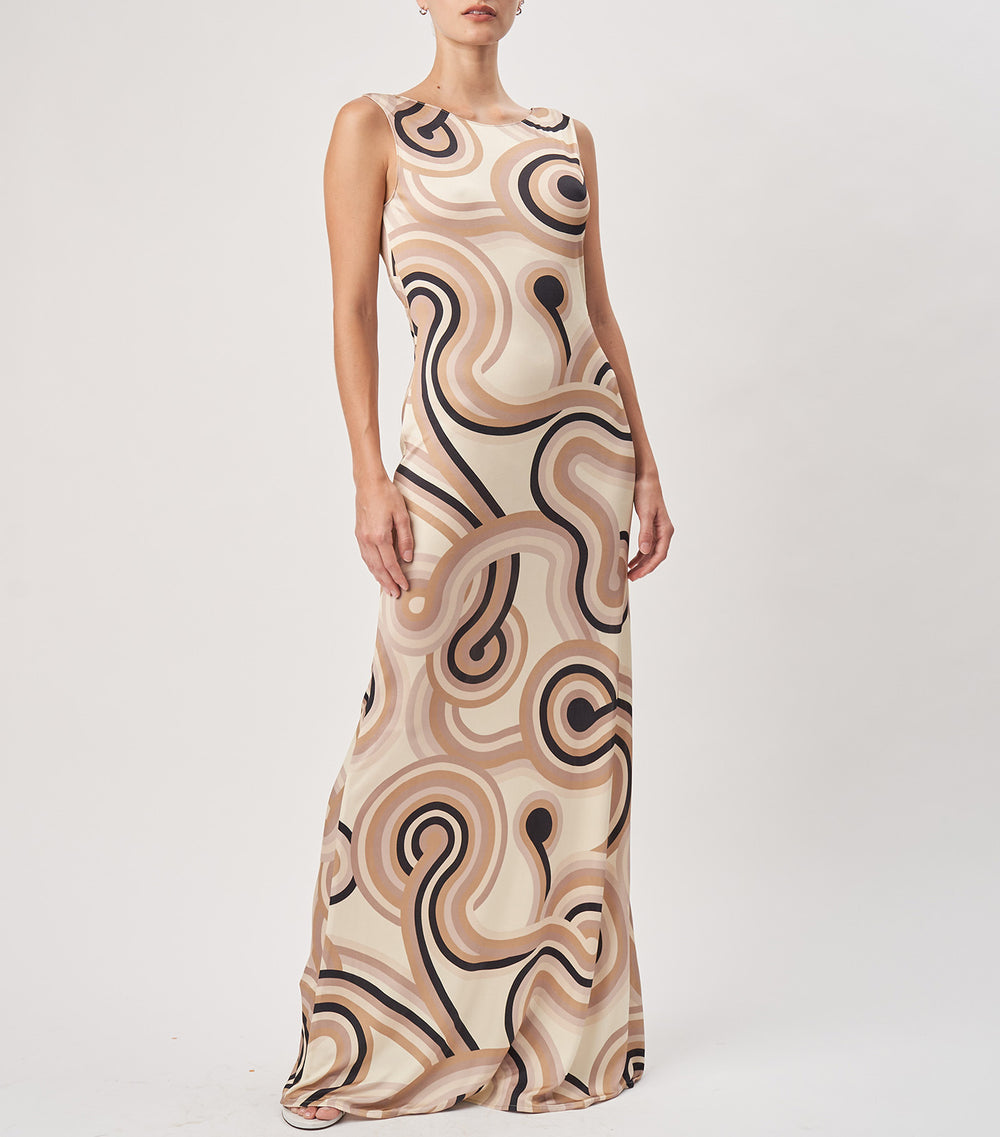 Ronny Kobo Tobi Dress Tonal Swirl