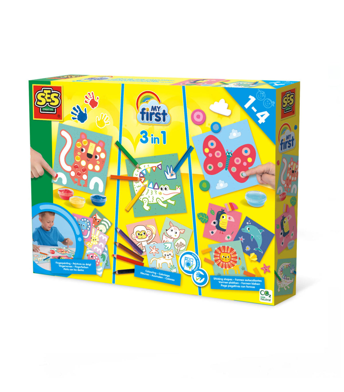 SES Creative My First 3-in-1 Finger Painting, Coloring, and Sticking ...
