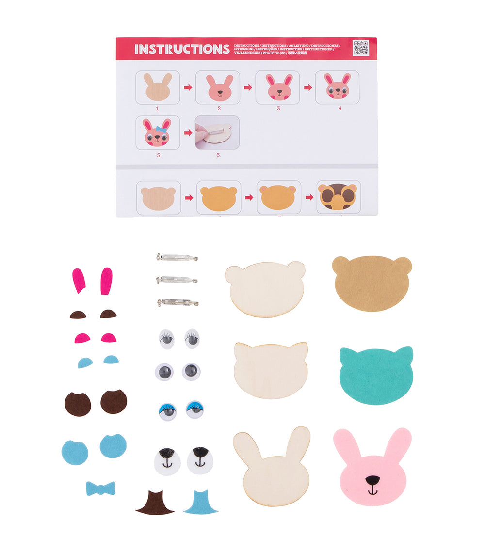 Tiger Tribe Felt Badges Kit - Animals | Rustan's