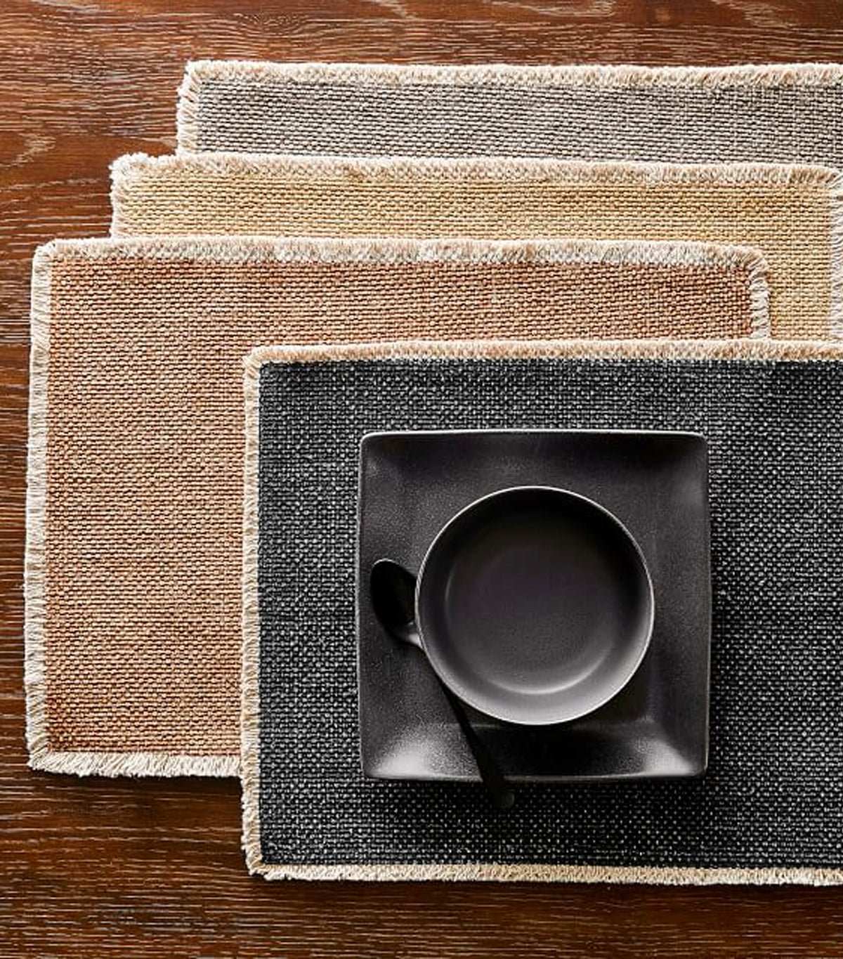 Pottery Barn Mason Handwoven Cotton Fringe Placemat | Rustan's