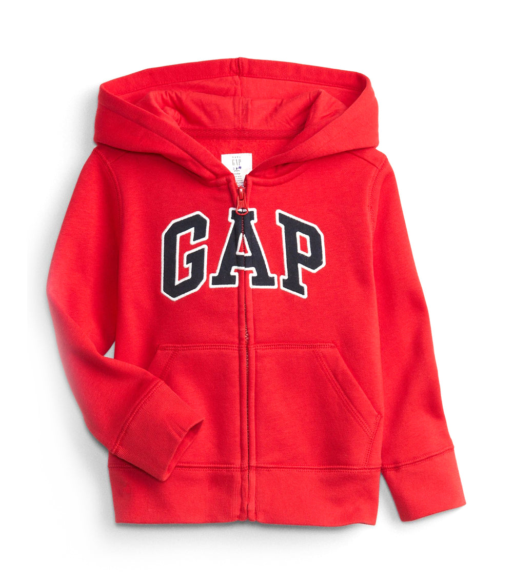 Gap Kids babyGap Gap Logo Zip Hoodie Red Wagon