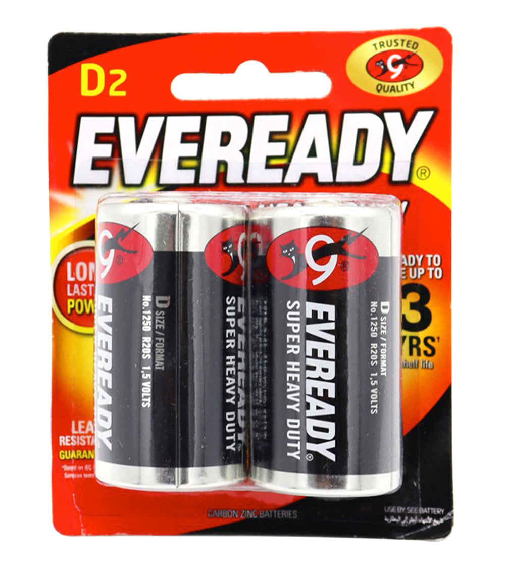 Eveready Super Heavy Duty® D-Size Batteries - Pack of 2 | Rustan's