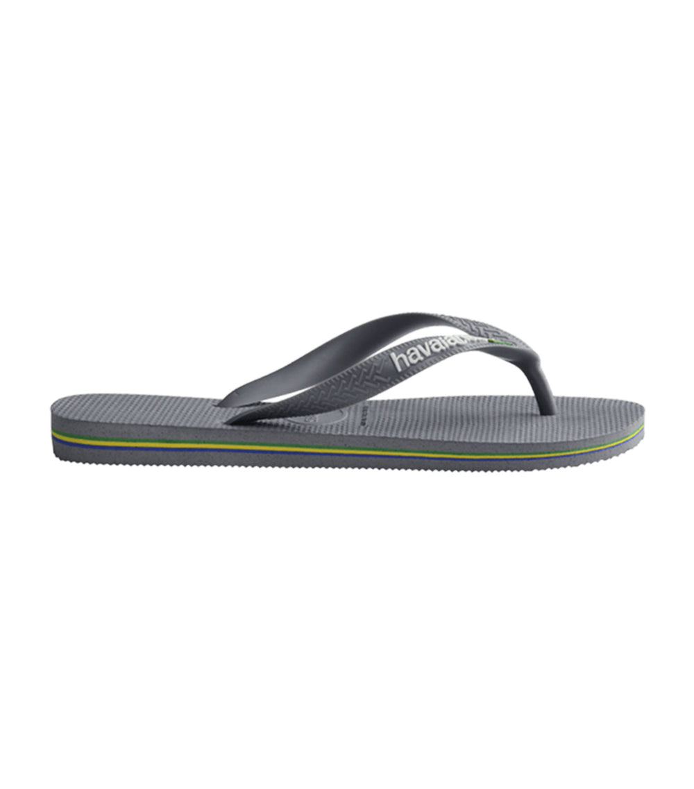 Havaianas Brazil Logo Flip Flops in Steel Gray/Steel Gray | Rustan's