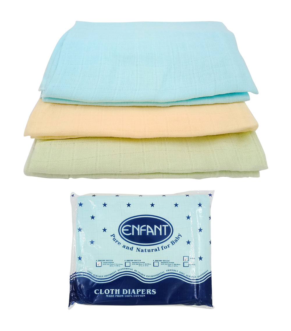 Enfant Colored Gauze Cloth Diaper Set | Rustan's