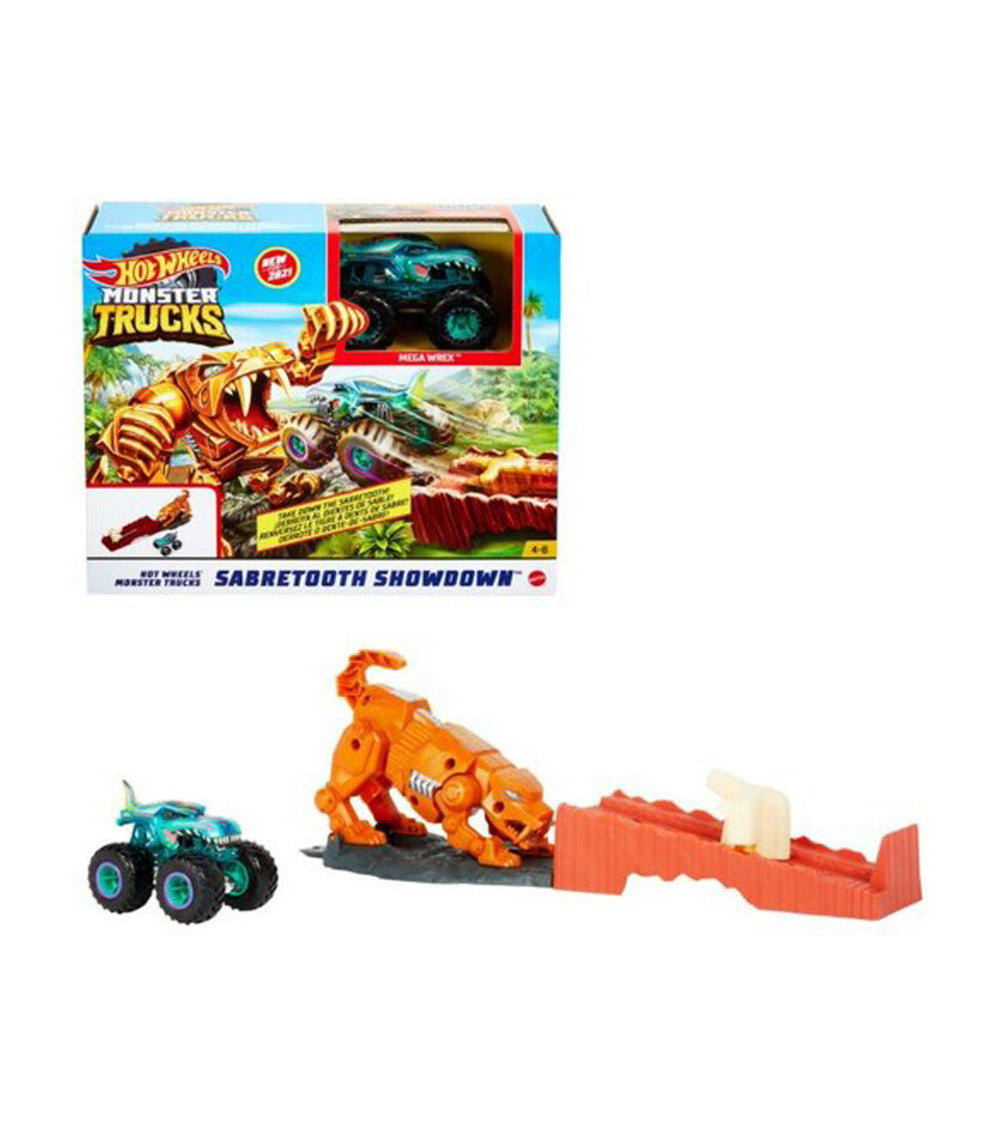 Hot Wheels Monster Trucks Hero Playset - Sabertooth