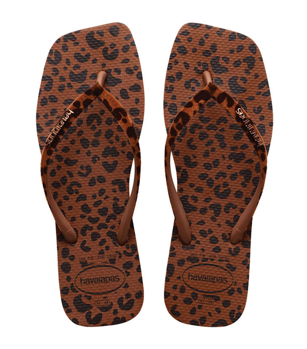 Havaianas Slim Square Velvet Flip Flops Rust | Rustan's