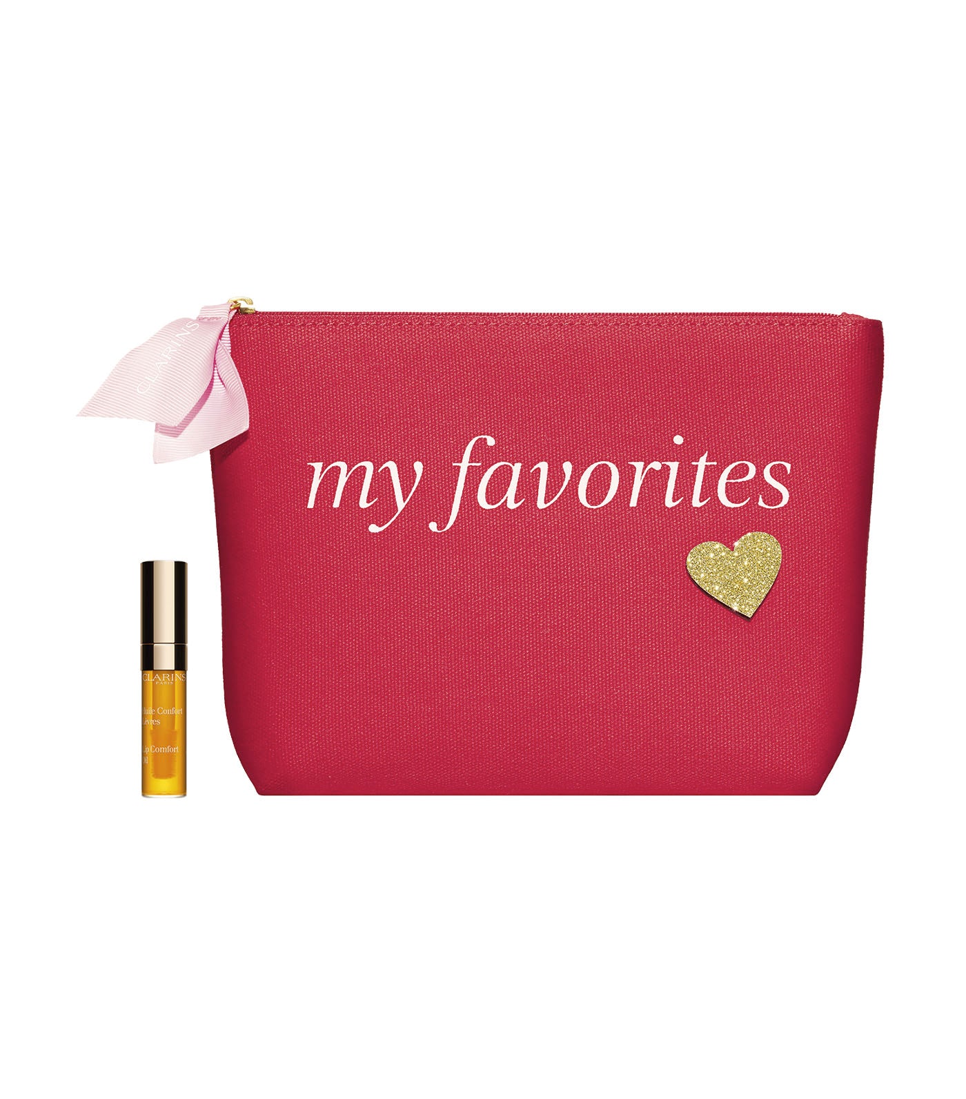 Clarins Free Lip Oil and Pouch