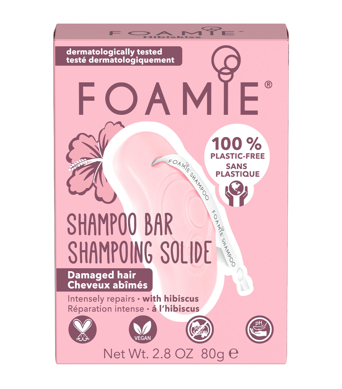 Foamie Hibiskiss Shampoo Bar for Damaged Hair | Rustan's